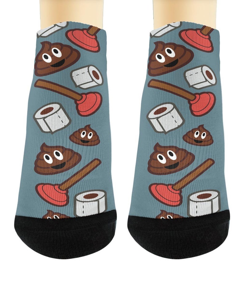 Funny Socks Toilet Paper Plunger and Poop Emoji Socks Potty - Etsy