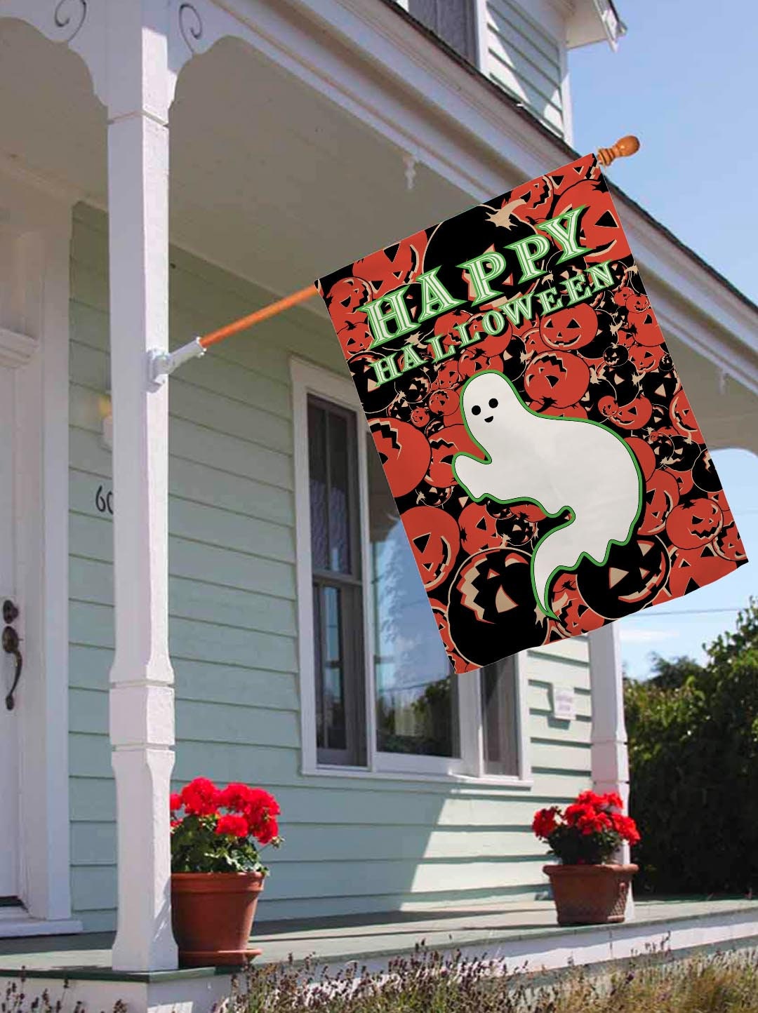 Ghost Flag, Ghost Banner, Halloween Flag, Halloween Garden Flag, Ghost ...