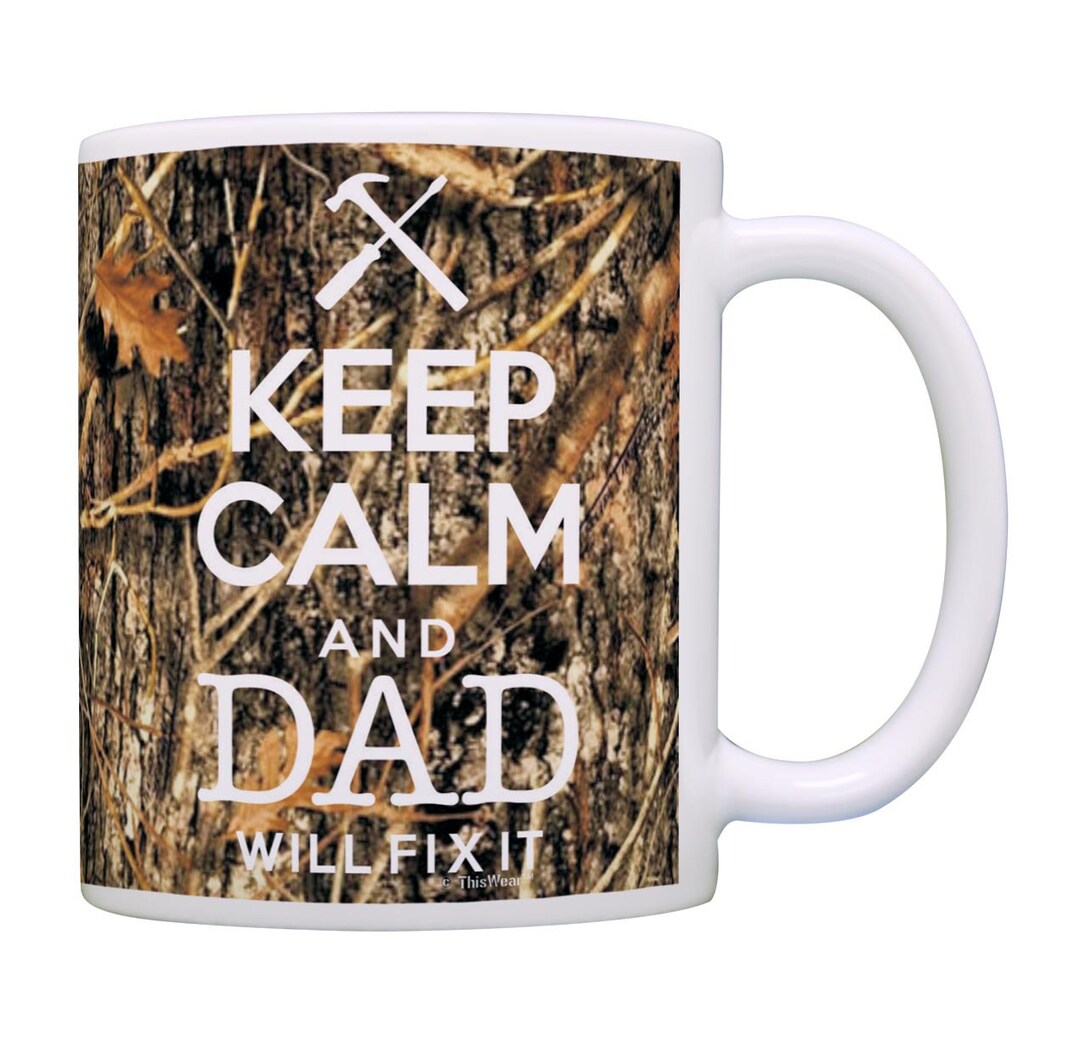 Funny Dad Mug, Keep Calm Dad Will Fix It Mug, Gift for Dad, Mug for Dad ...
