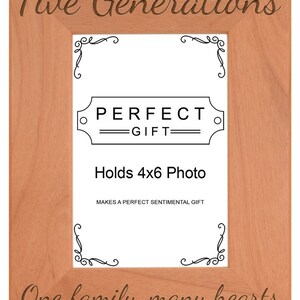 Five Generations One Family Many Hearts Engraved Wood Frame - Etsy