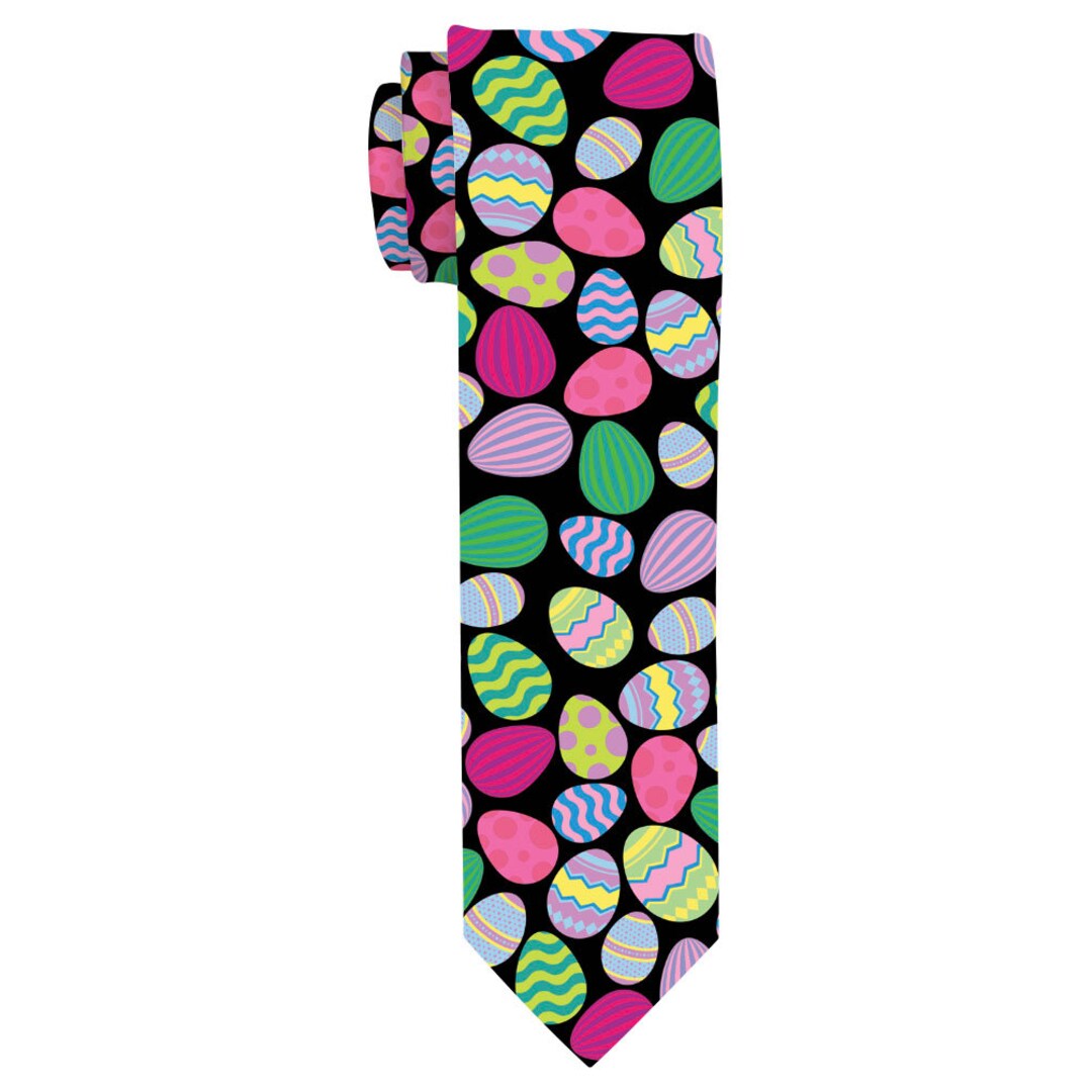 Spring Neck Tie, Easter Egg Pattern Tie, Easter Tie for Men, Novelty ...