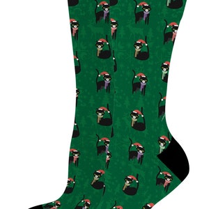 Funny Cat Themed Christmas Socks Cats Wearing Scarves Cat Lover Gifts ...