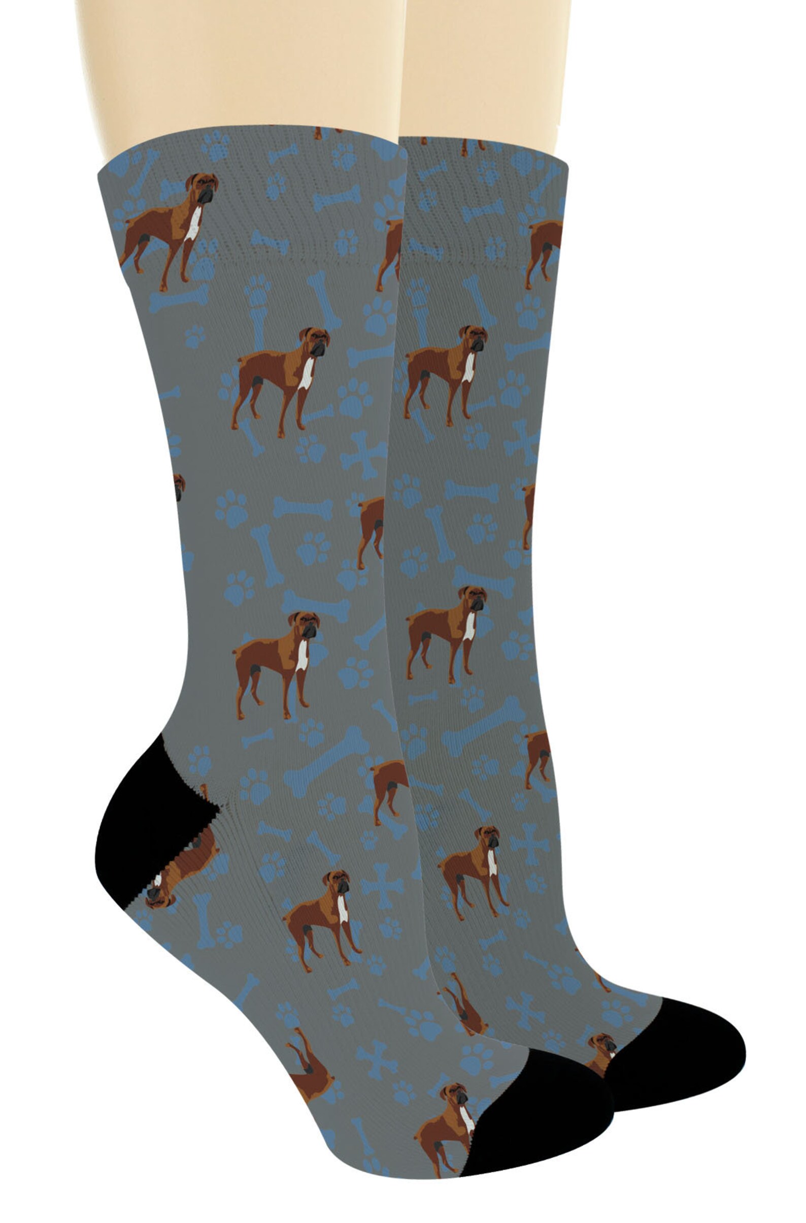 Dog Themed Boxer Lovers Gifts Novelty Crew Socks - Etsy