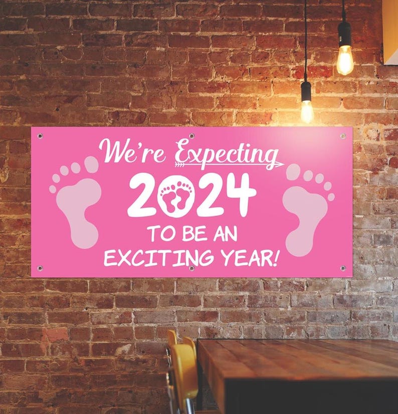 Personalized Gender Reveal Party Banner: We're Expecting Any Year to Be ...