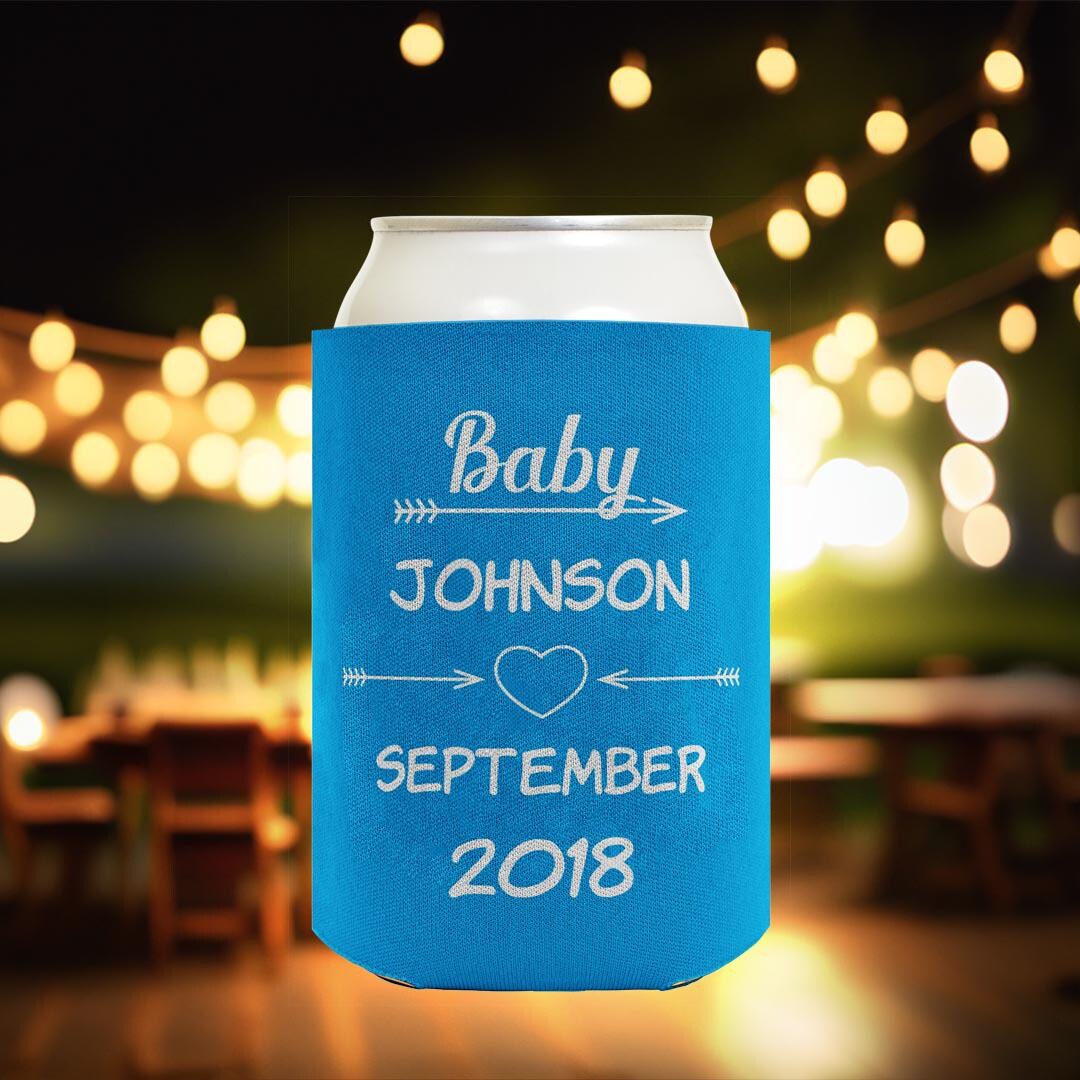 Personalized Baby Shower Drink Sleeve: Expecting Year to Be Exciting ...
