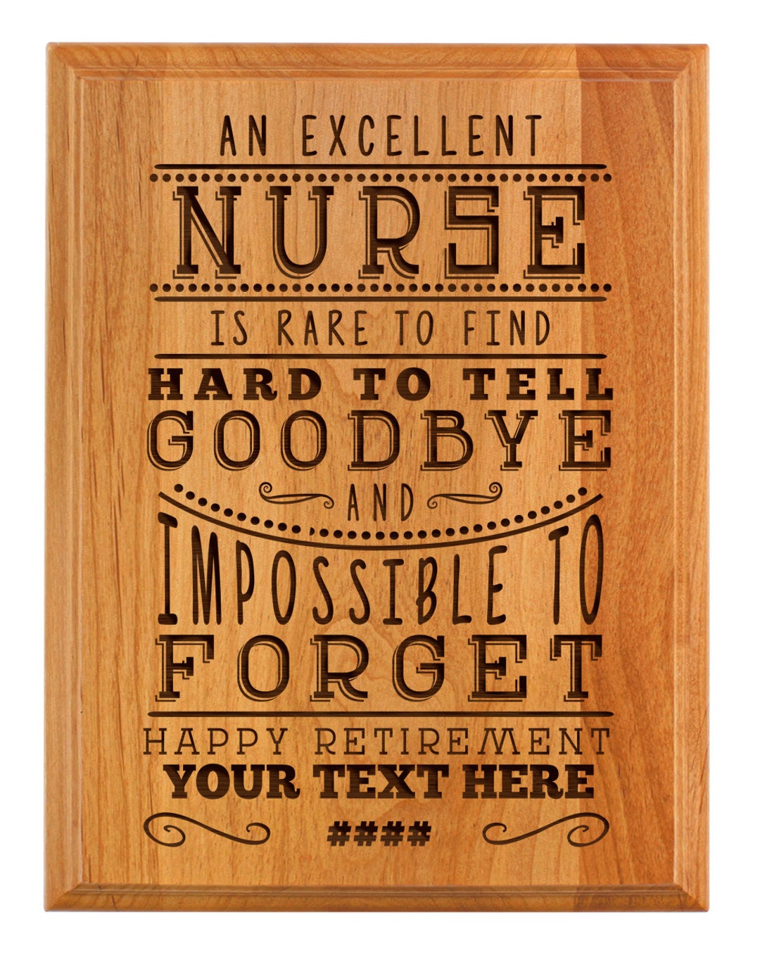 Nurse Retirement Gifts 7x9 Oak Wood Custom Engraved Plaque Wood - Etsy