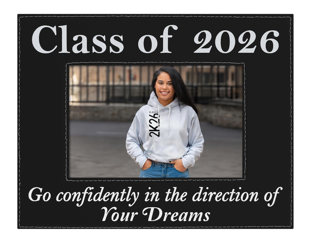 Graduation Photo Frame Senior Class of 2026 4x6/8x10 Laser Engraved ...