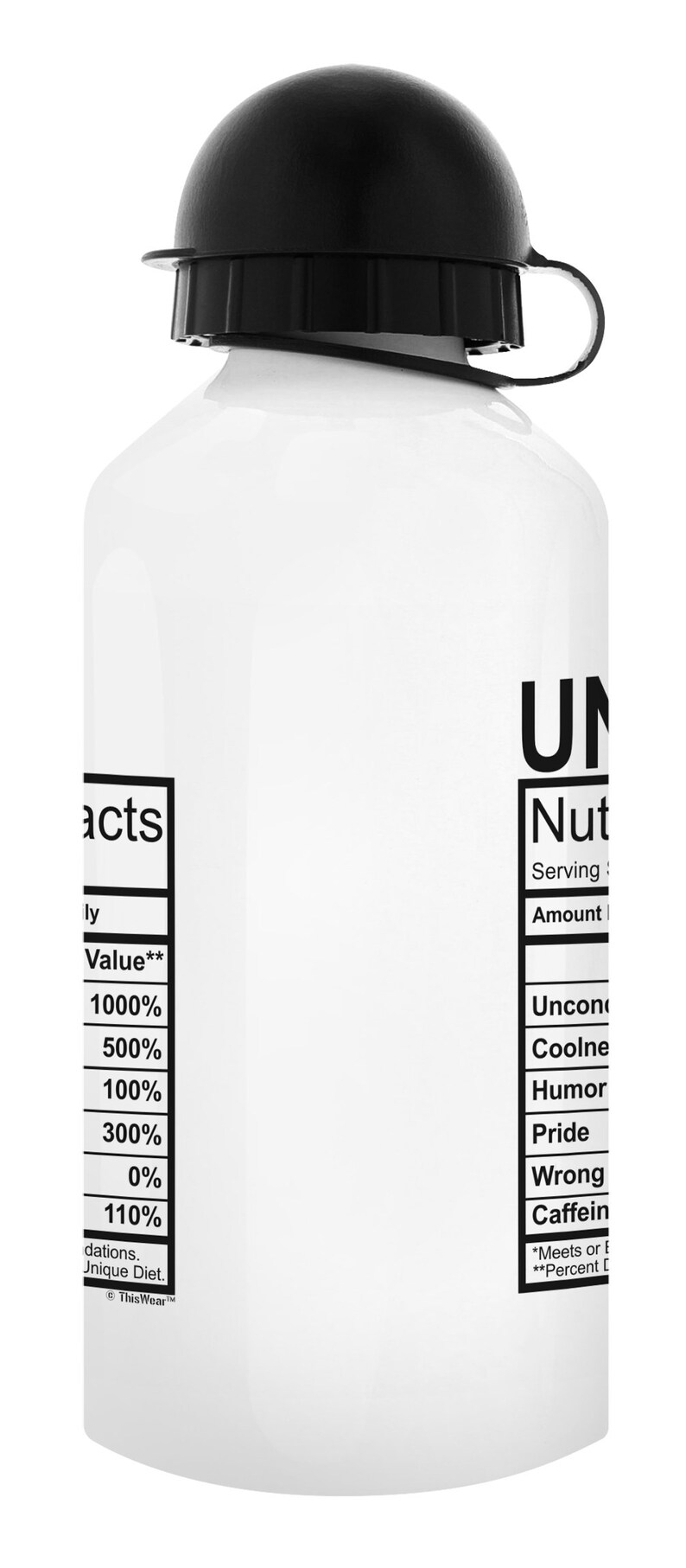 Uncle Water Bottle Uncle Nutritional Facts Aluminum Water - Etsy