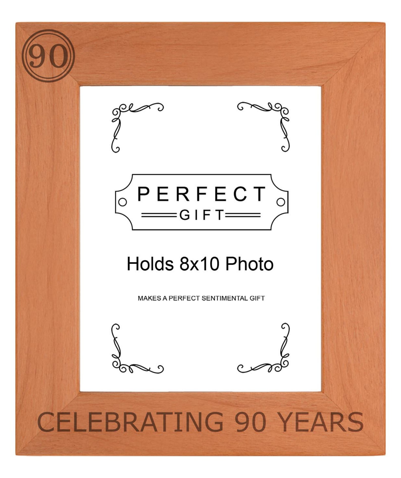 90th Birthday Gifts Celebrating 90 Years Engraved Wood Frame - Etsy