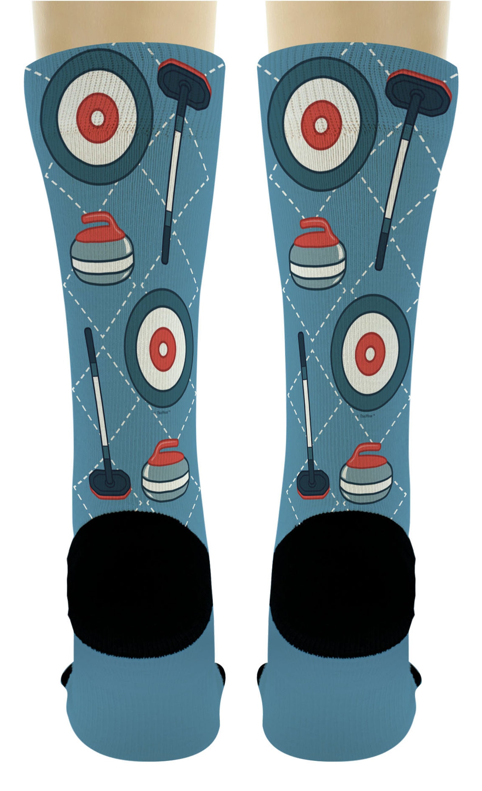 Curling Gifts Curling Sport Socks Winter Sports Watching Socks - Etsy