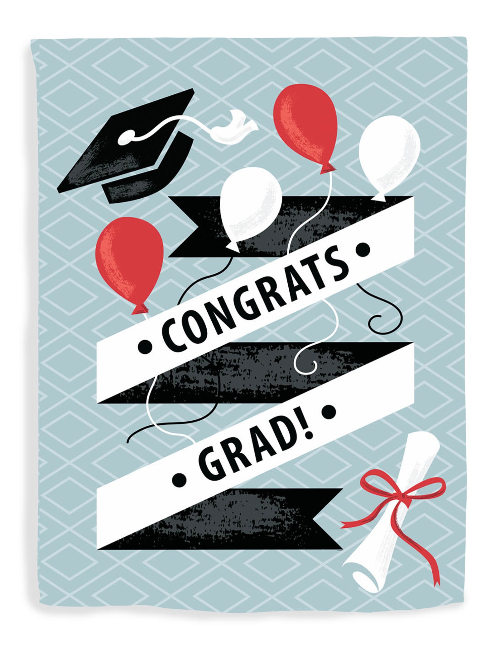 Graduation Decor Congrats Grad House Flag Grad Decorations | Etsy