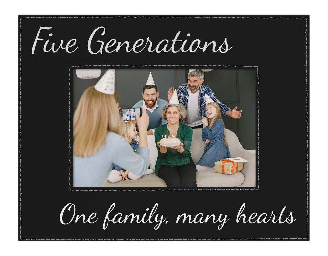 Five Generations One Family Many Hearts Leatherette Photo Frame - Etsy ...
