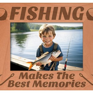 Fishing Photo Frame: Fishing Makes the Best Memories, 4x6/5x7/8x10 ...
