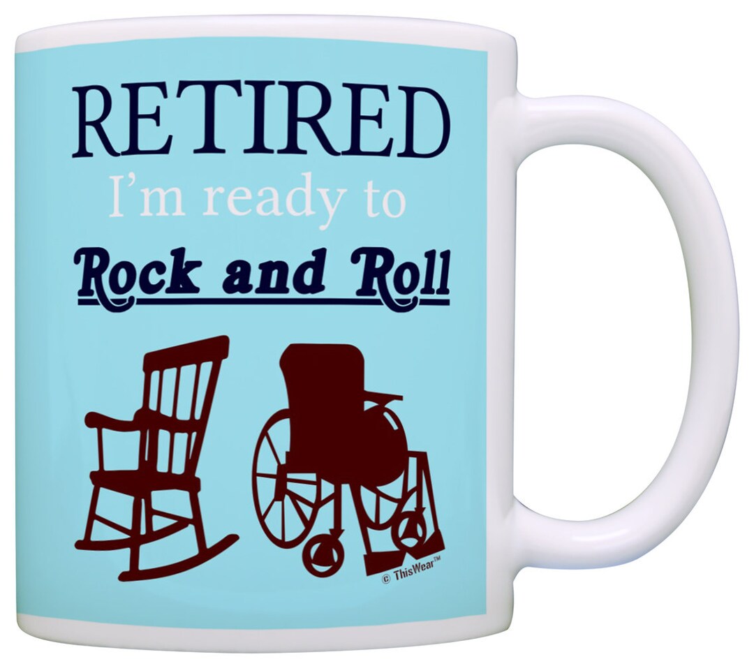 Funny Retirement Gift Retired Ready to Rock and Roll Retiring Gag Gift ...
