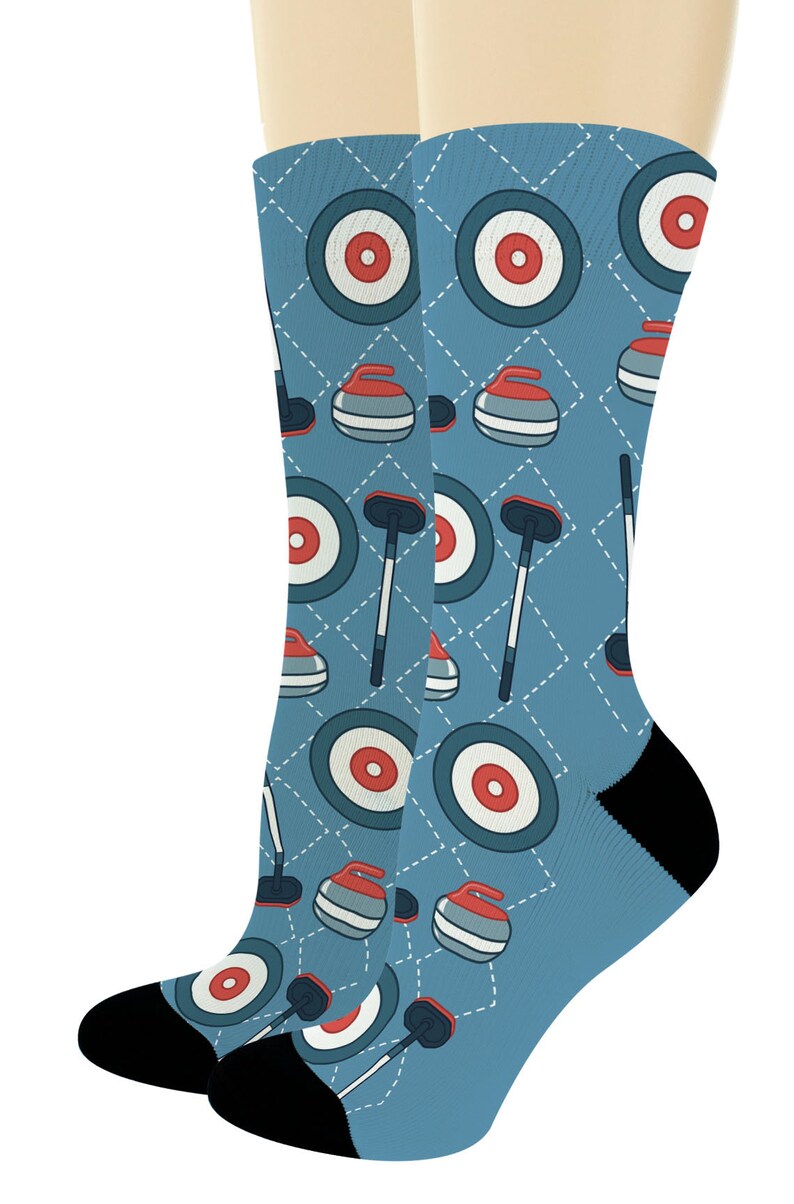 Curling Gifts Curling Sport Socks Winter Sports Watching Socks - Etsy