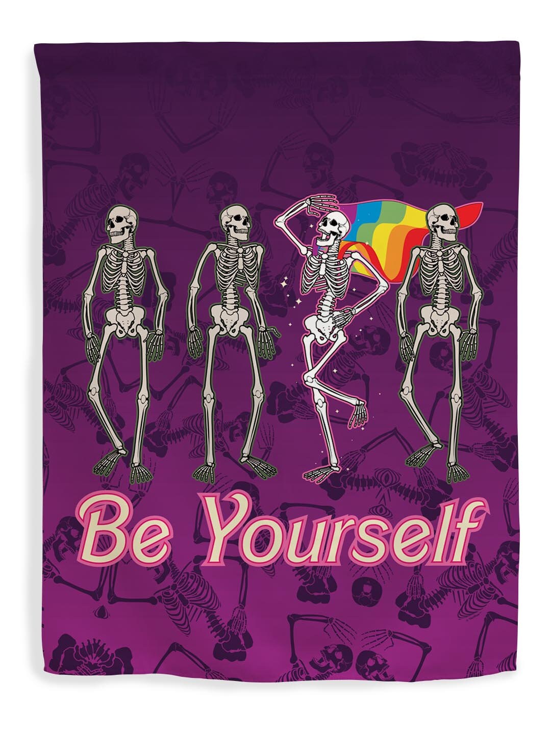Pride Flag Be Yourself Flag LGBTQ Halloween Flag Skeleton - Etsy