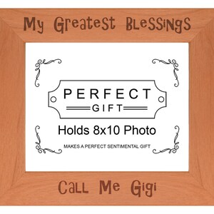 My Greatest Blessings Call Me Gigi Engraved Wood Frame - Etsy