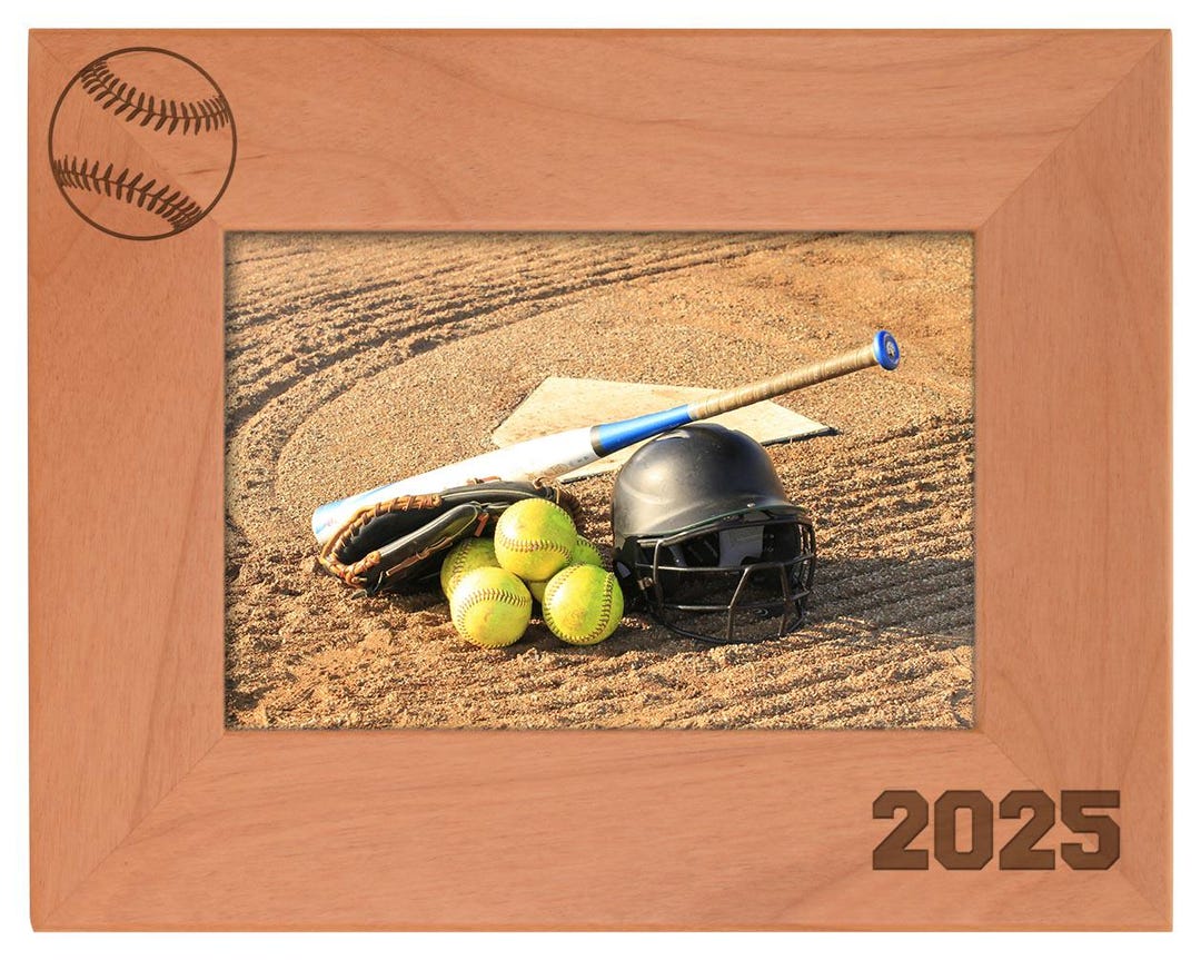Sports Photo Frame: Softball 2025 Softball Team, 4x6/5x7/8x10 Laser ...