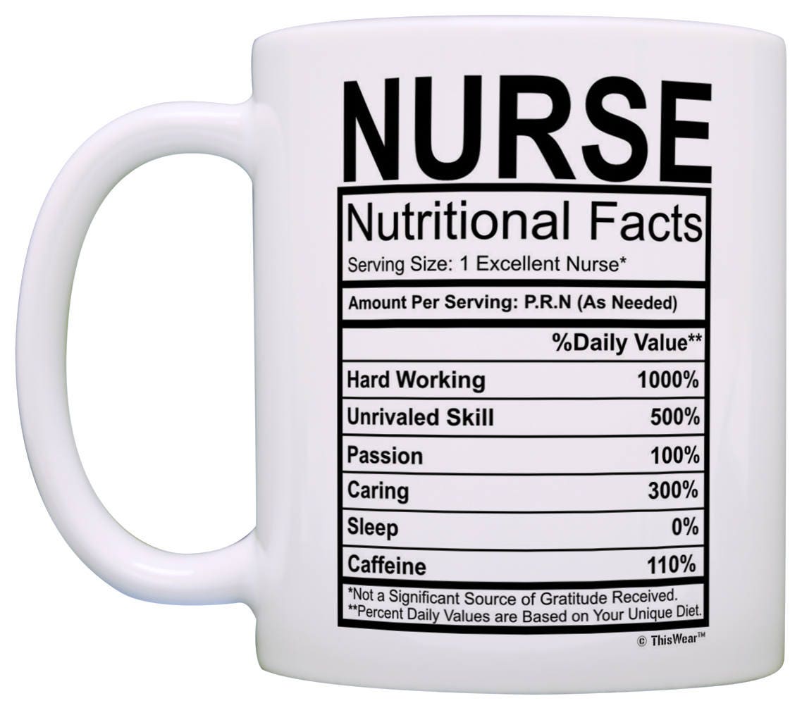 Nurse Gifts Nurse Nutritional Facts Label Nursing Gag Gift | Etsy