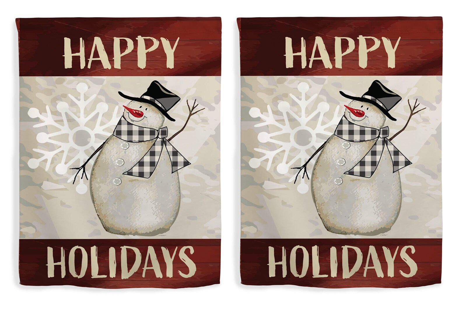 Winter Decorations Happy Holidays Flag Seasonal Decor Vertical - Etsy