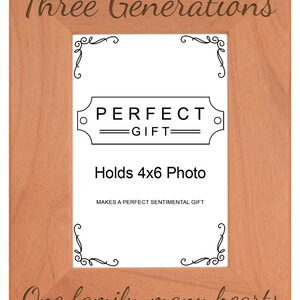 Three Generations One Family Many Hearts Engraved Wood Frame - Etsy