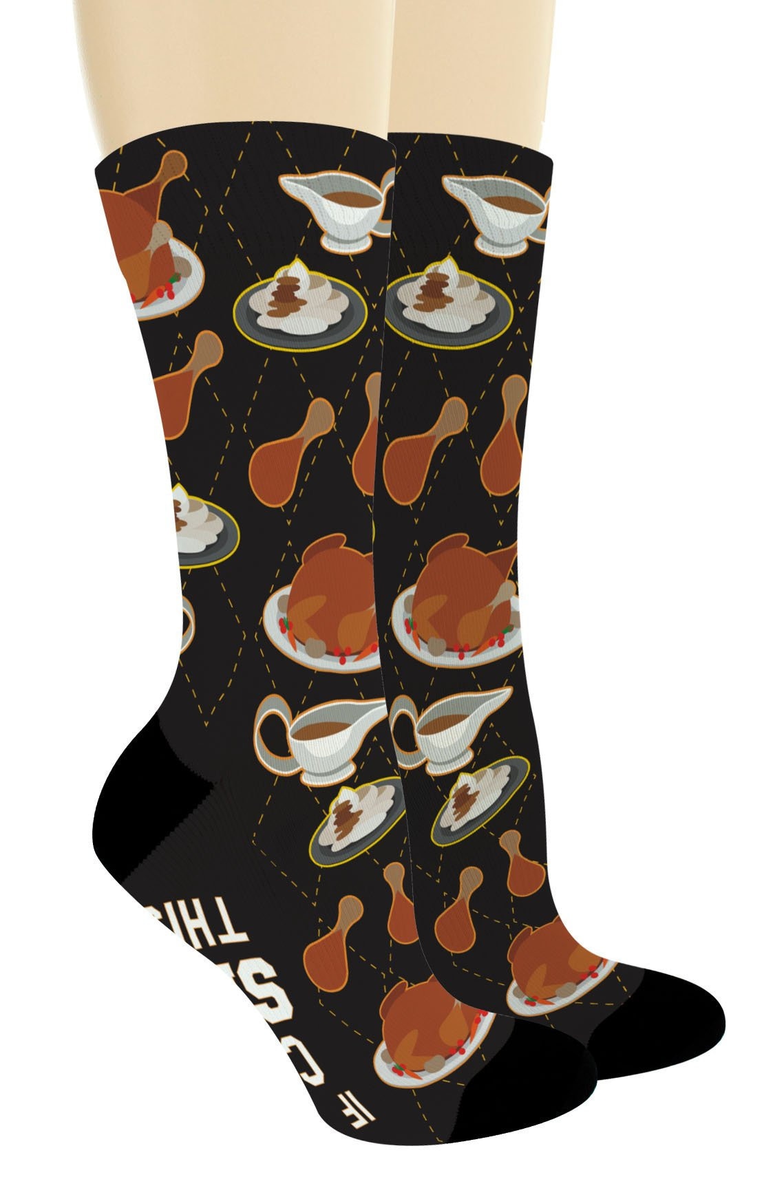 Holiday Socks If You Can See This Bring Me Some Gravy Turkey Trot Socks ...