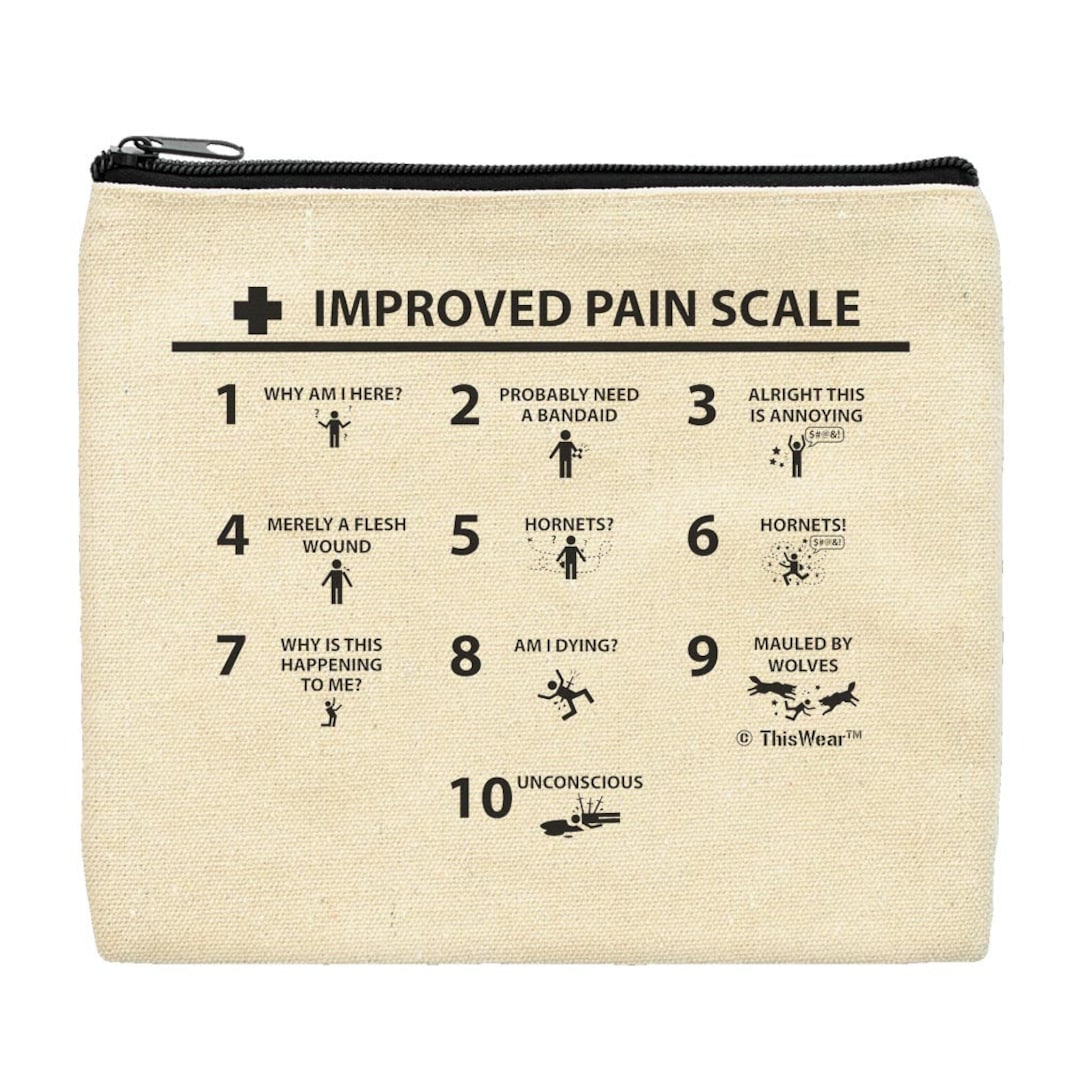 Nurse Accessory Bag: Improved Pain Scale, Cotton With Zipper - Etsy