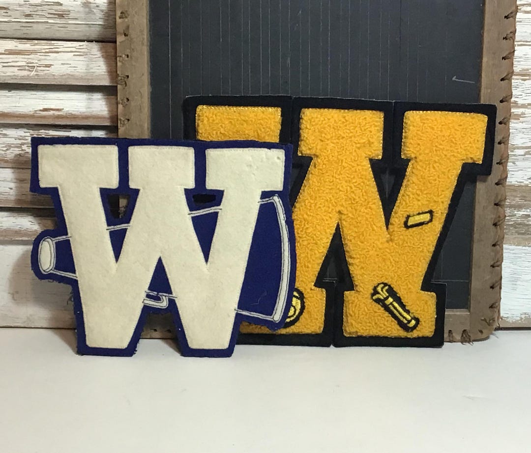 2 Vintage Felt School Letters Letter W Varsity Letters - Etsy
