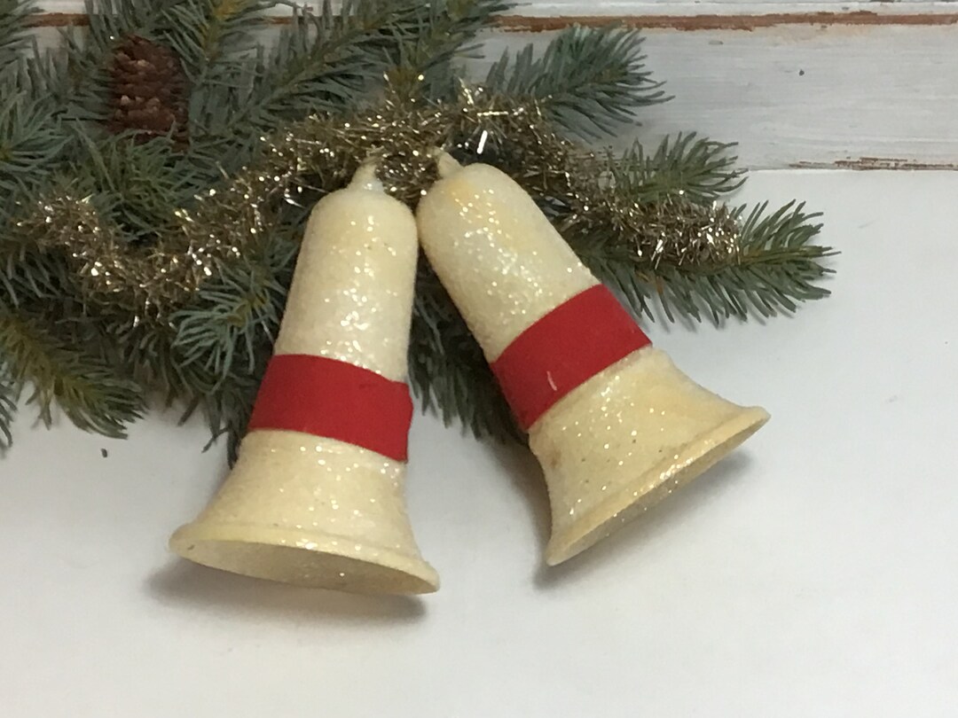 2 Vintage Mica Christmas Bells - Etsy