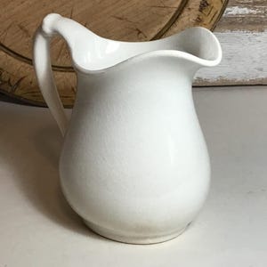 Vintage White Ironstone Milk Pitcher Homer Laughlin - Etsy