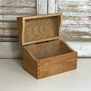Vintage Wooden Card File Box Dove Tail Carver Wood Products - Etsy