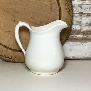 Vintage White Ironstone Milk Pitcher Homer Laughlin - Etsy