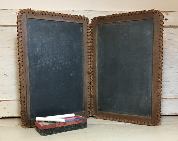 Antique Double Slate Chalkboard - Etsy