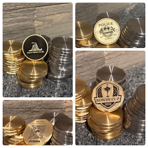 CUSTOM Double-sided, Heavy 20 Gram Laser Engraved Challenge Coins/ball ...