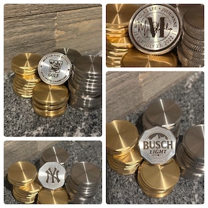 CUSTOM Double-sided, Heavy 20 Gram Laser Engraved Challenge Coins/ball ...