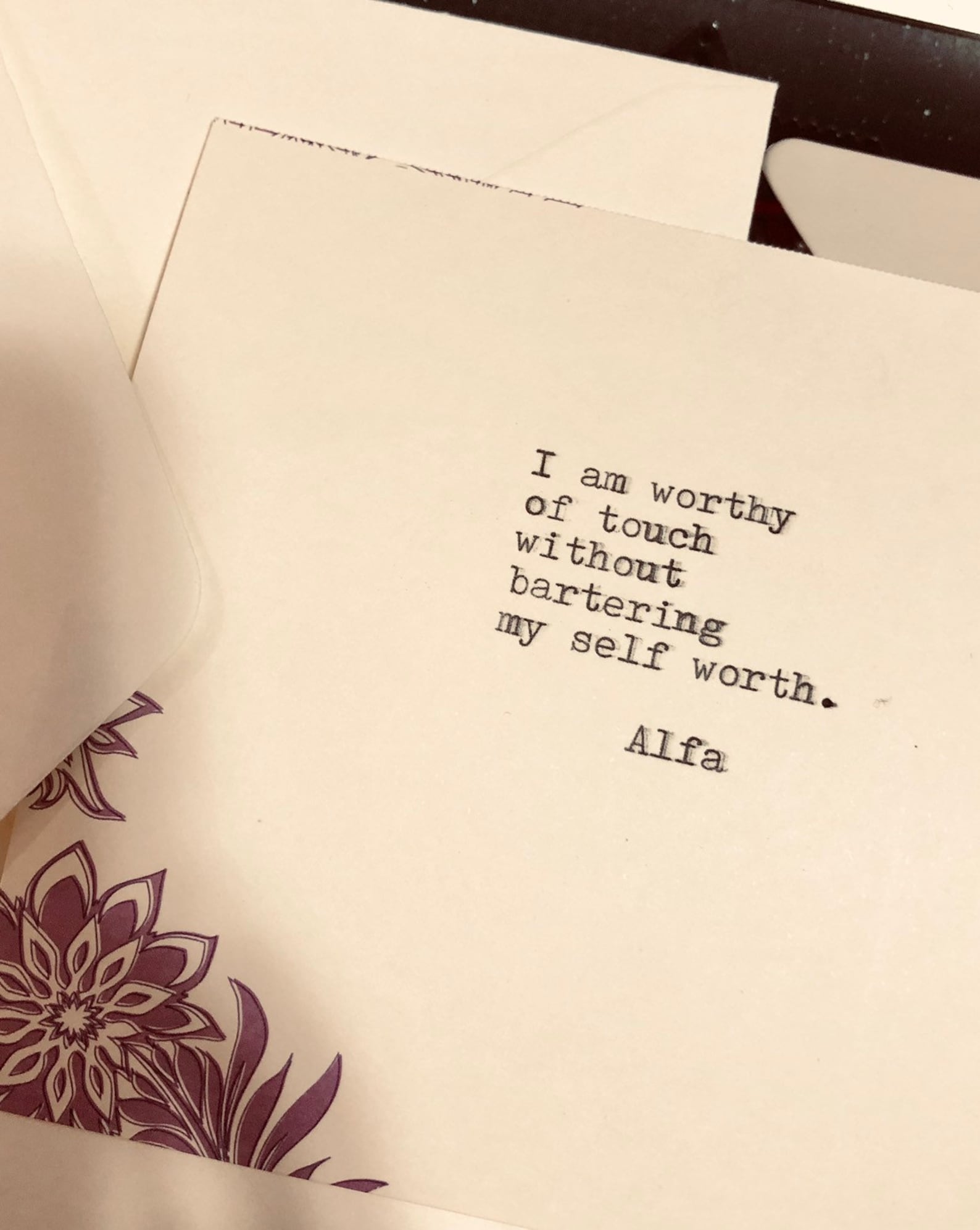 I Am Worthy Quote Typed Poem Self Worth by Alfa - Etsy