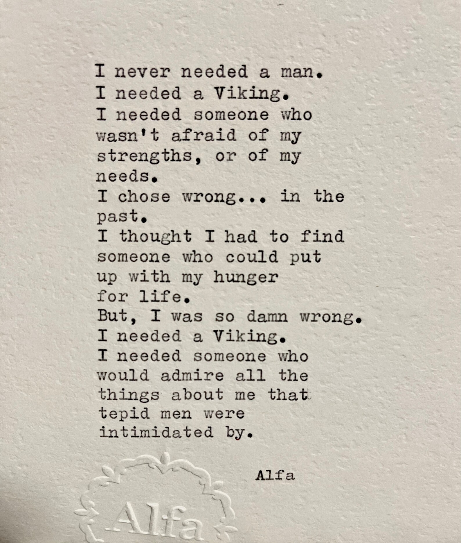 I Needed A Viking Viking Friend Gift Typed Poem Poetry - Etsy