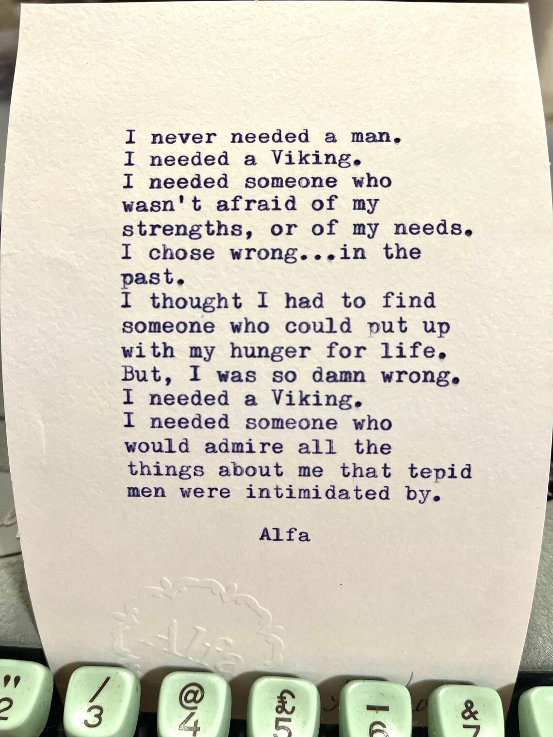 I Needed A Viking Viking Friend Gift Typed Poem Poetry - Etsy