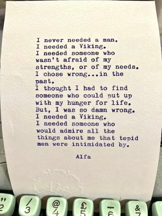 I Needed A Viking Viking Friend Gift Typed Poem Poetry | Etsy