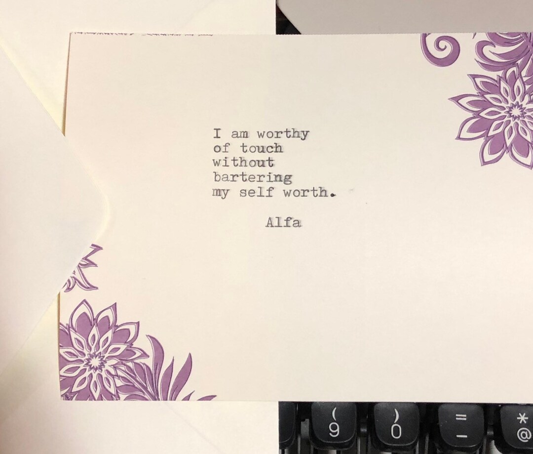 I Am Worthy| Quote| Typed Poem| Self Worth| by Alfa - Etsy