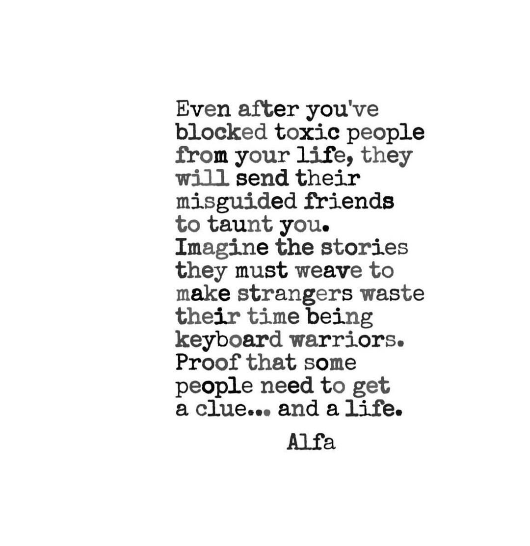 Blocking Toxic People Typed Quote Poem Spiritual Strength Poetry Alfa ...