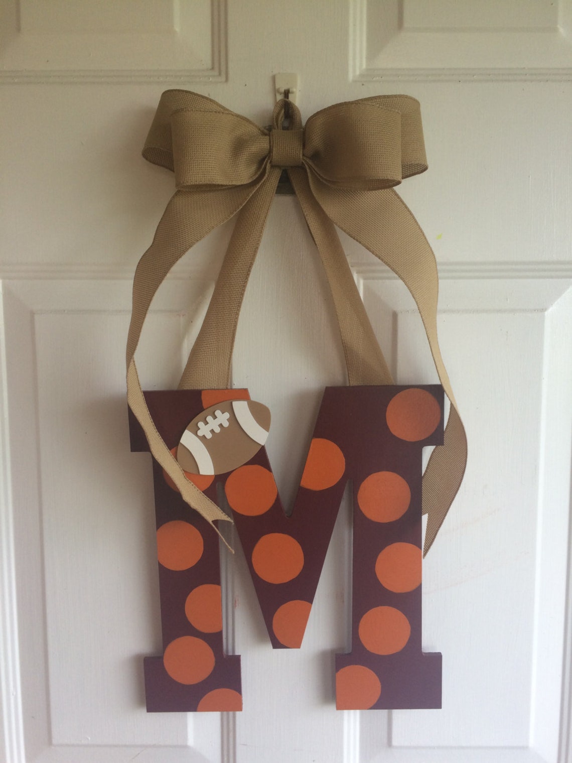 Door Letter Polka Dot Hand Painted Custom Letter ANY - Etsy