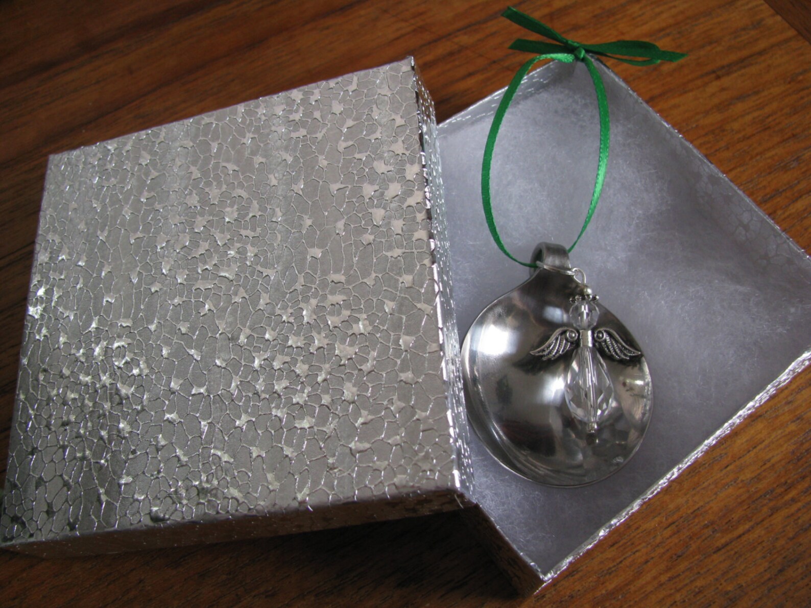 Spoon Angel Ornament. Soup Spoon Ornament; Crystal Angel; up Cycle - Etsy