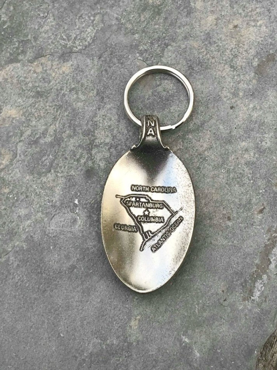 South Carolina Keychain, Souvenir Spoon Keychain, up Cycle; Recycle ...