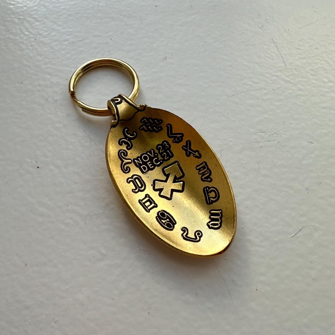 Sagittarius Spoon Keychain, Zodiac Sign, Sagittarius Keychain, Zodiac ...