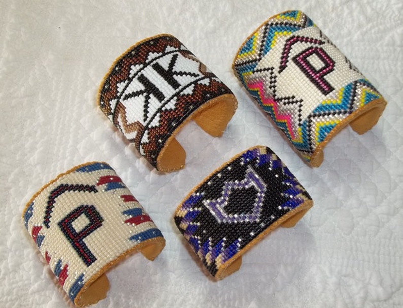 Handmade Beaded Cuff Bracelet - Etsy