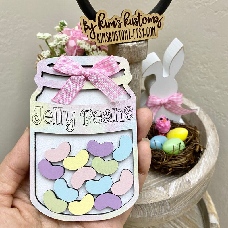 Jelly Bean Mason Jar Easter Mason Jar Spring Decor - Etsy