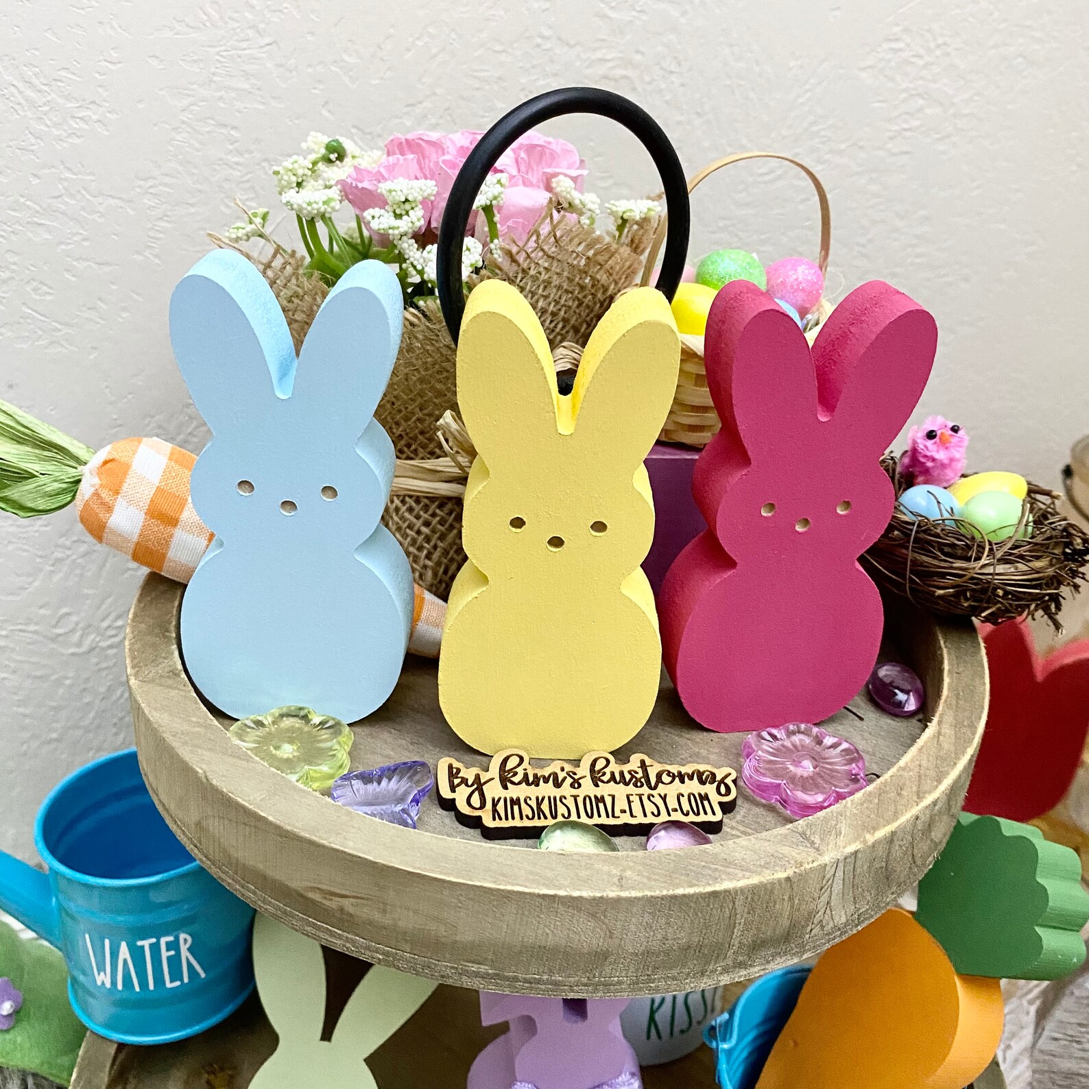 Mini Peeps Easter Peeps Wood Peeps Easterdecor Spring - Etsy