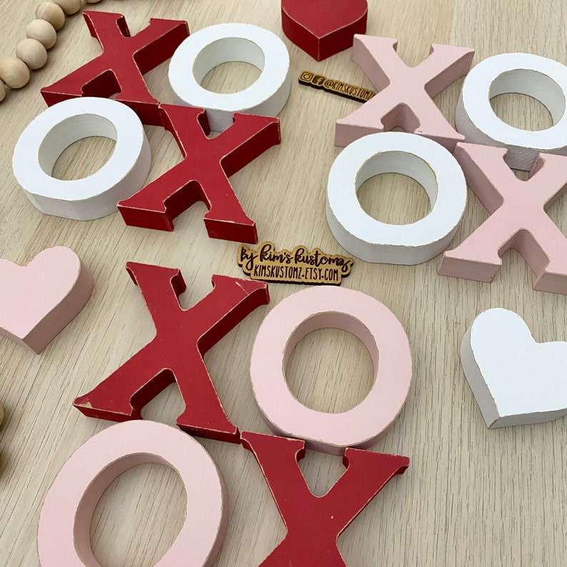 XOXO Letters XOXO Blocks Valentine Decor Valentine Tier - Etsy