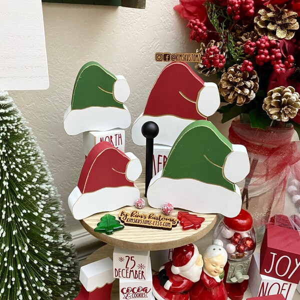 Santa Tiered Tray Decor - Etsy